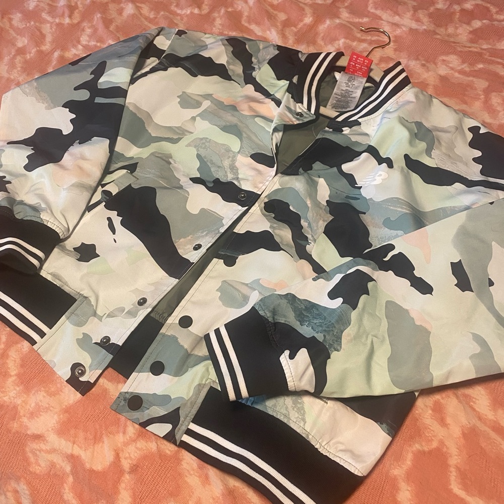 New Balance Army Print Stadium Jacket - Gem